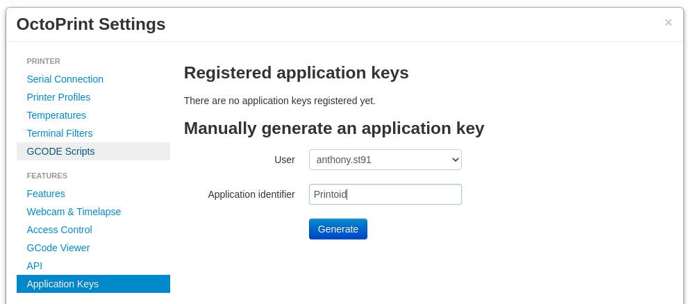 Connecting OctoPrint with Printoid – Printoid for OctoPrint